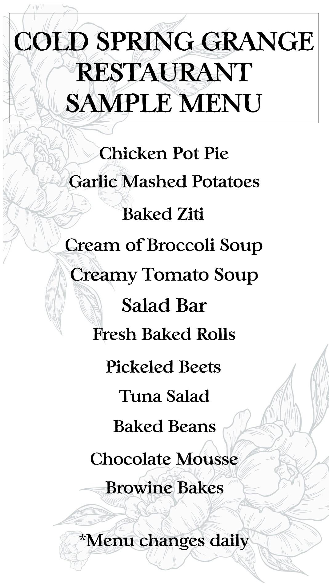 Cold Spring Grange Restaurant | Historic Cold Spring Village